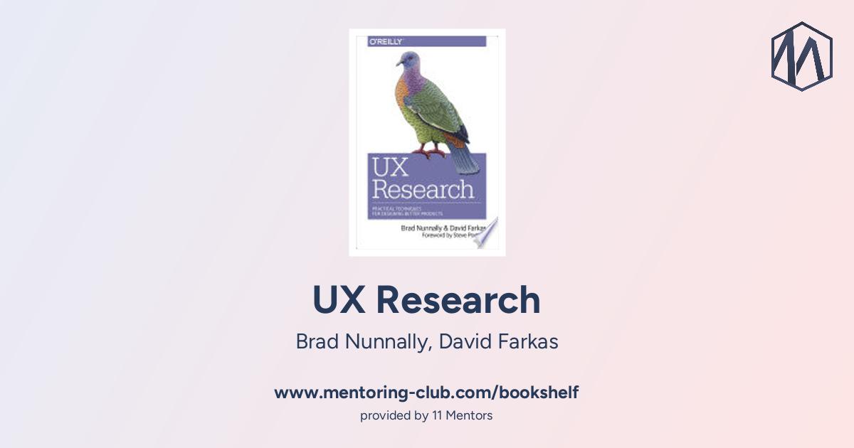 About UX Research - Practical Techniques for Designing Better Products ...